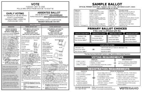 Sample Ballots | Nez Perce County Elections